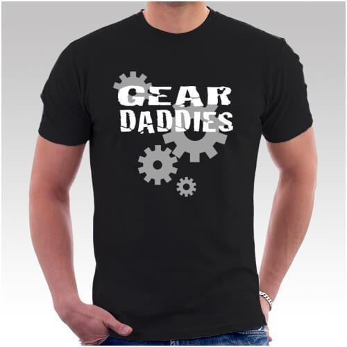 Mens Black Gear Logo T-Shirt | Gear Daddies